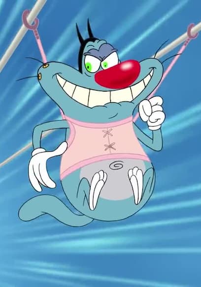 Watch Oggy and the Cockroaches S04:E14 - Wrestling Time! / Washing Day ...